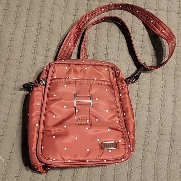 lug | Bags | Lug Travel Purse Polka Dot In Wine Color Turns Into A ...